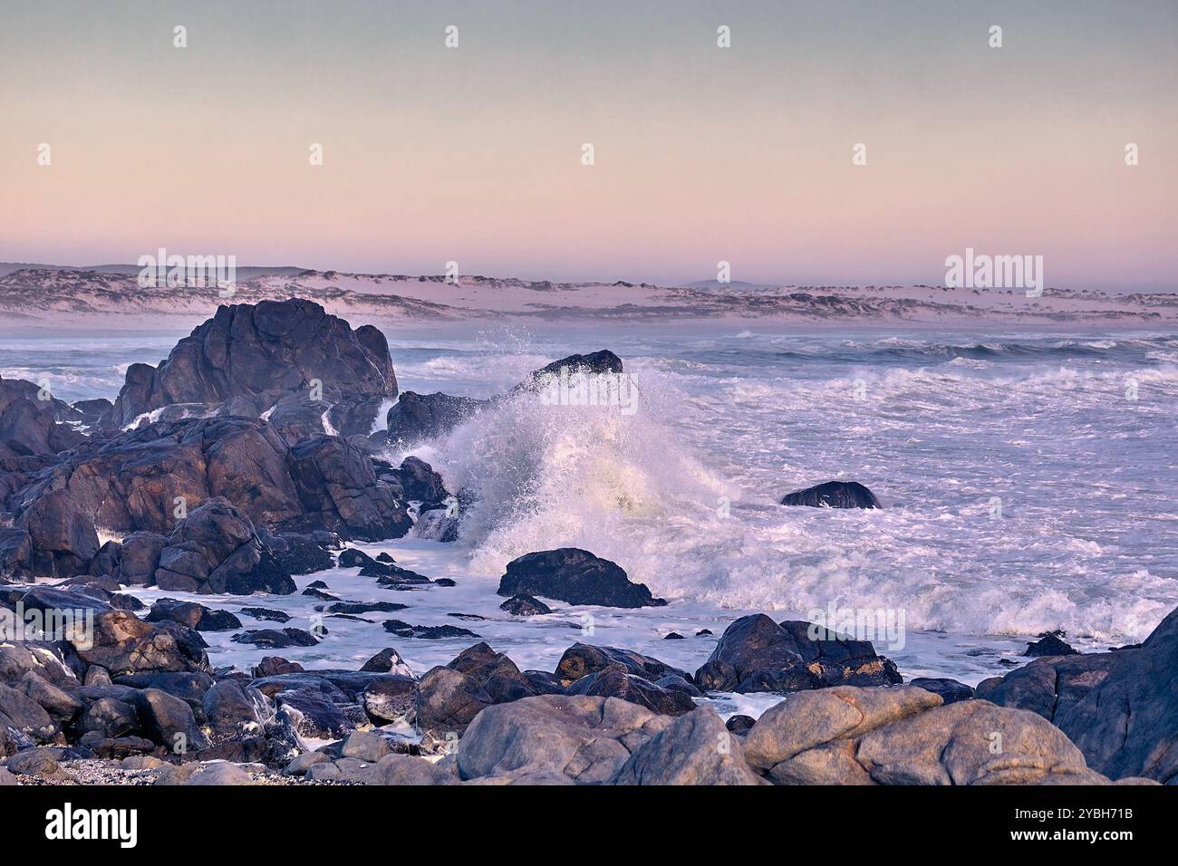Outdoor, rocks and water in nature, beach and scenery of environment ...