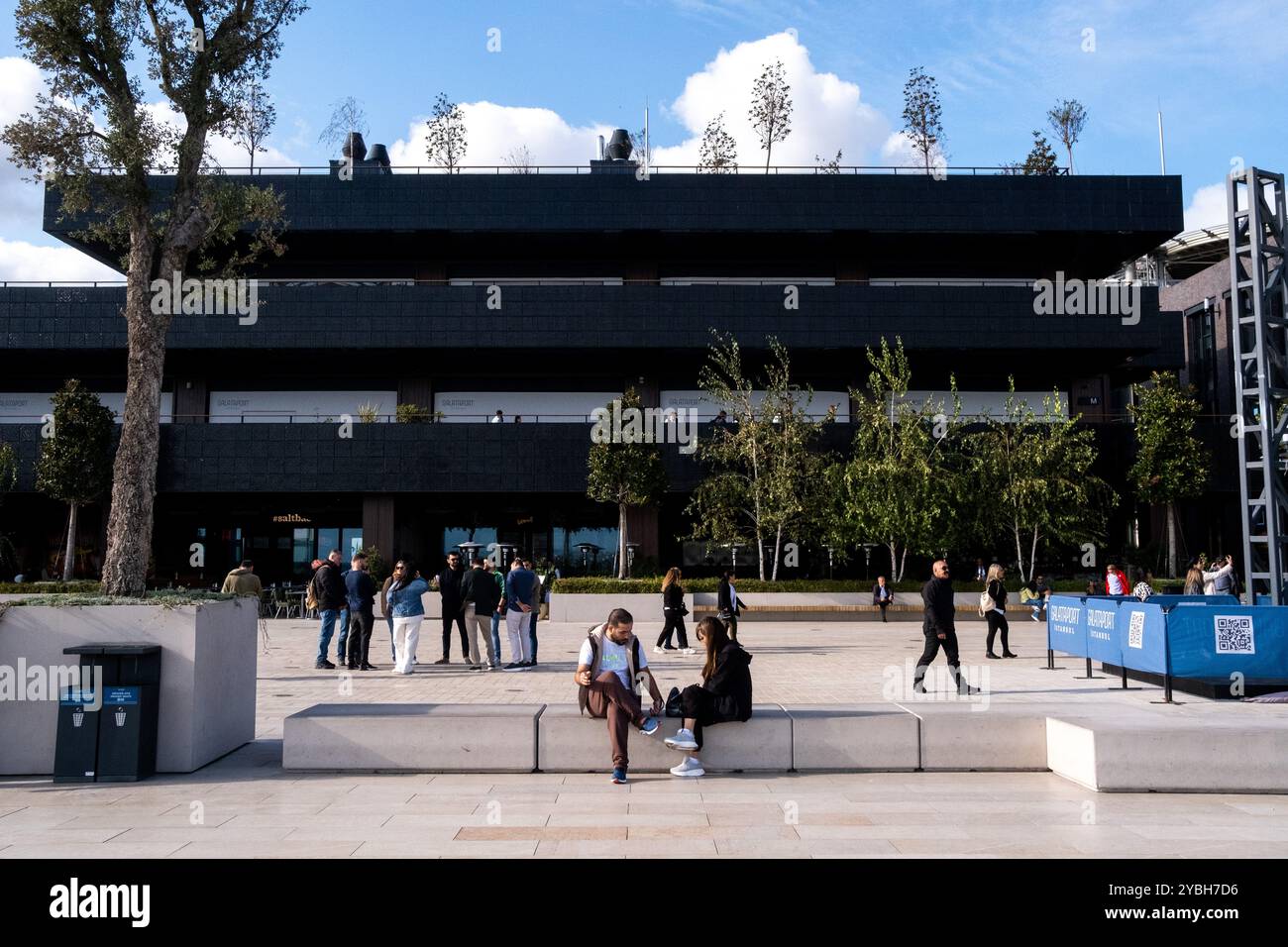 Galataport Dock in the Pera district, Galata in Istanbul, the economic ...