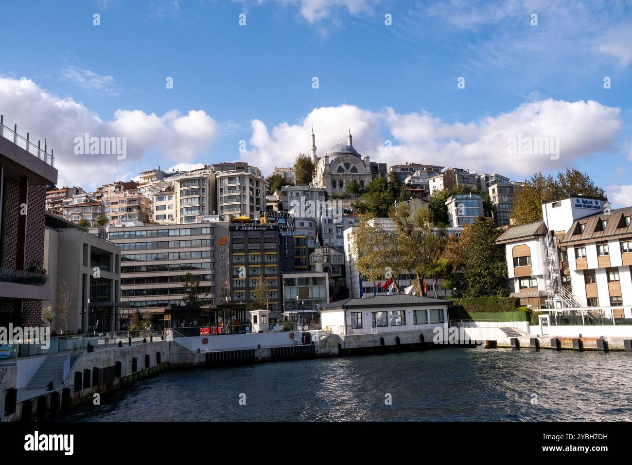 Landscape of a residential building with the Cihangir Mosque (Cihangir ...