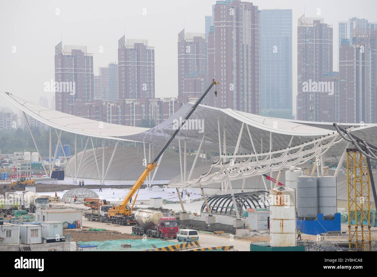 Comprehensive transportation hub construction site of beijing sub ...