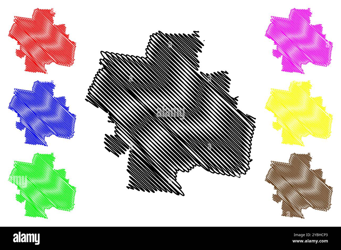 Macedon ranges outline map Stock Vector Images - Alamy