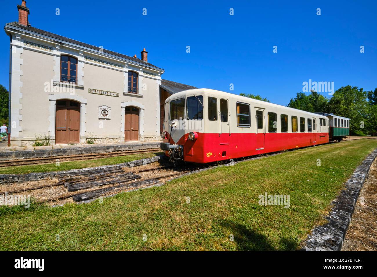 France, Indre, Berry, Écueillé, the Train du Bas Berry, tourist railway ...