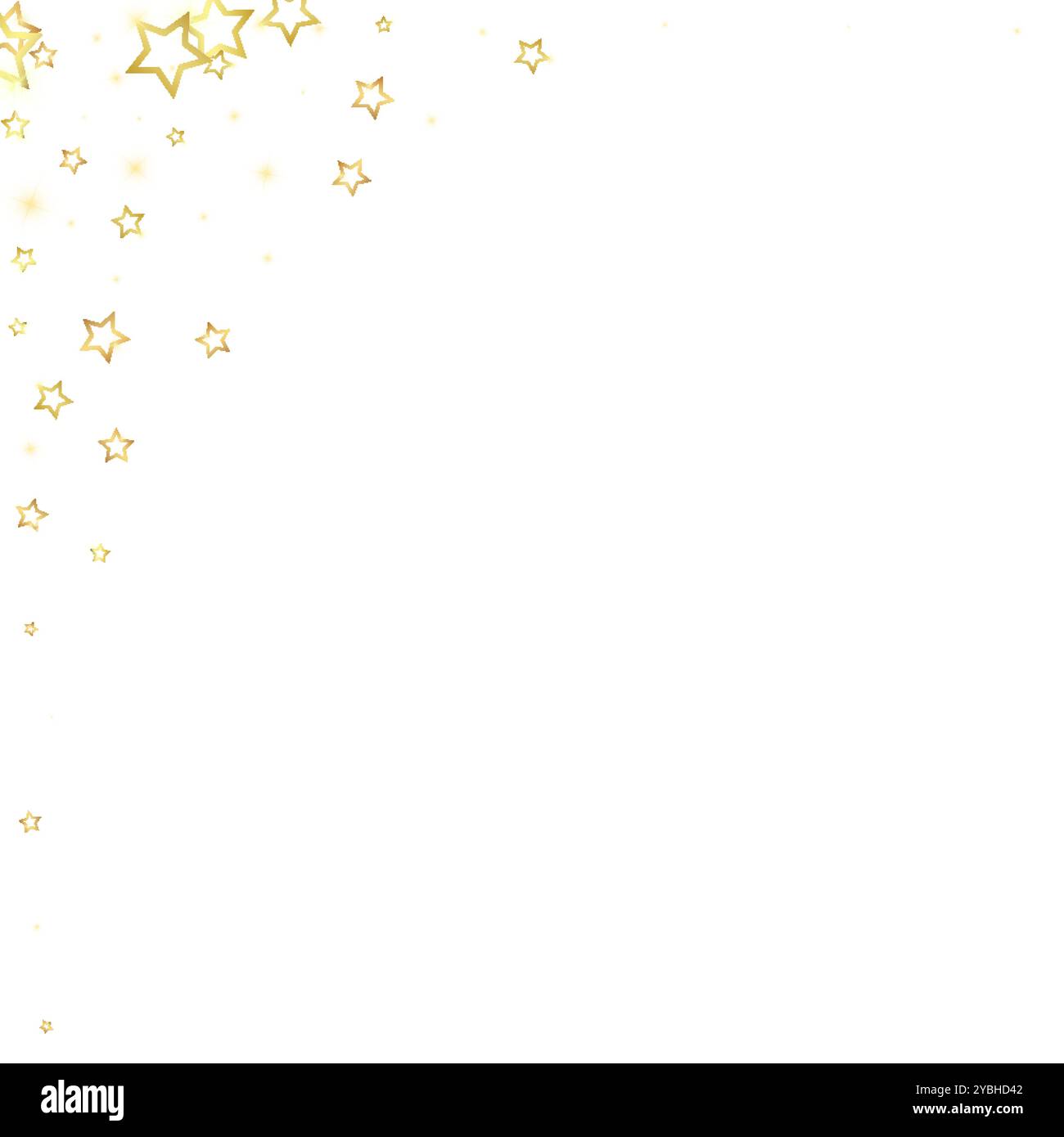 Twinkle stars scattered around randomly, flying, falling down, floating ...