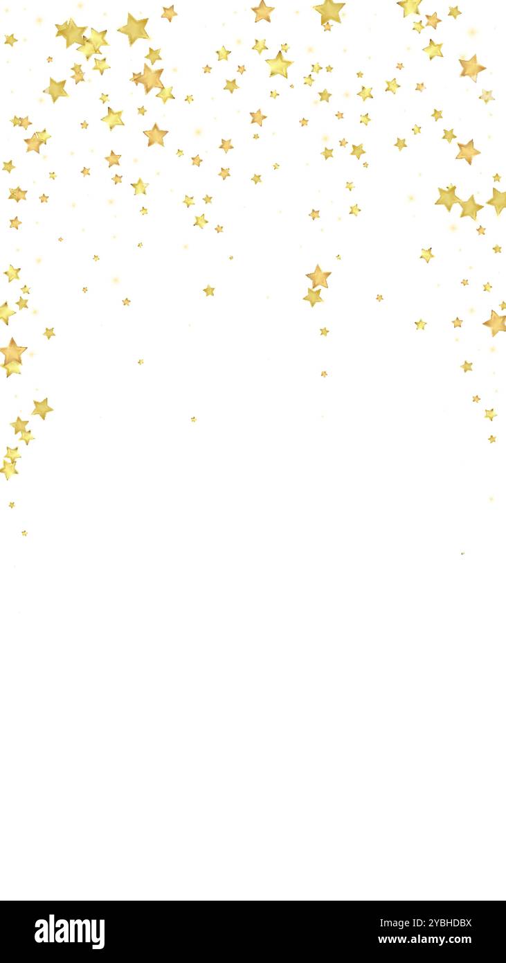 Magic stars vector overlay. Gold stars scattered around randomly ...