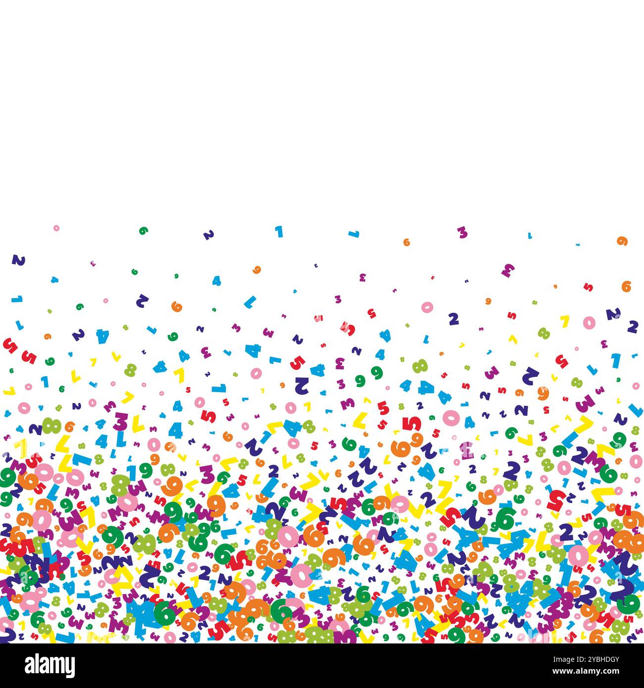 Scattered letters of latin alphabet. Colorful childish floating ...