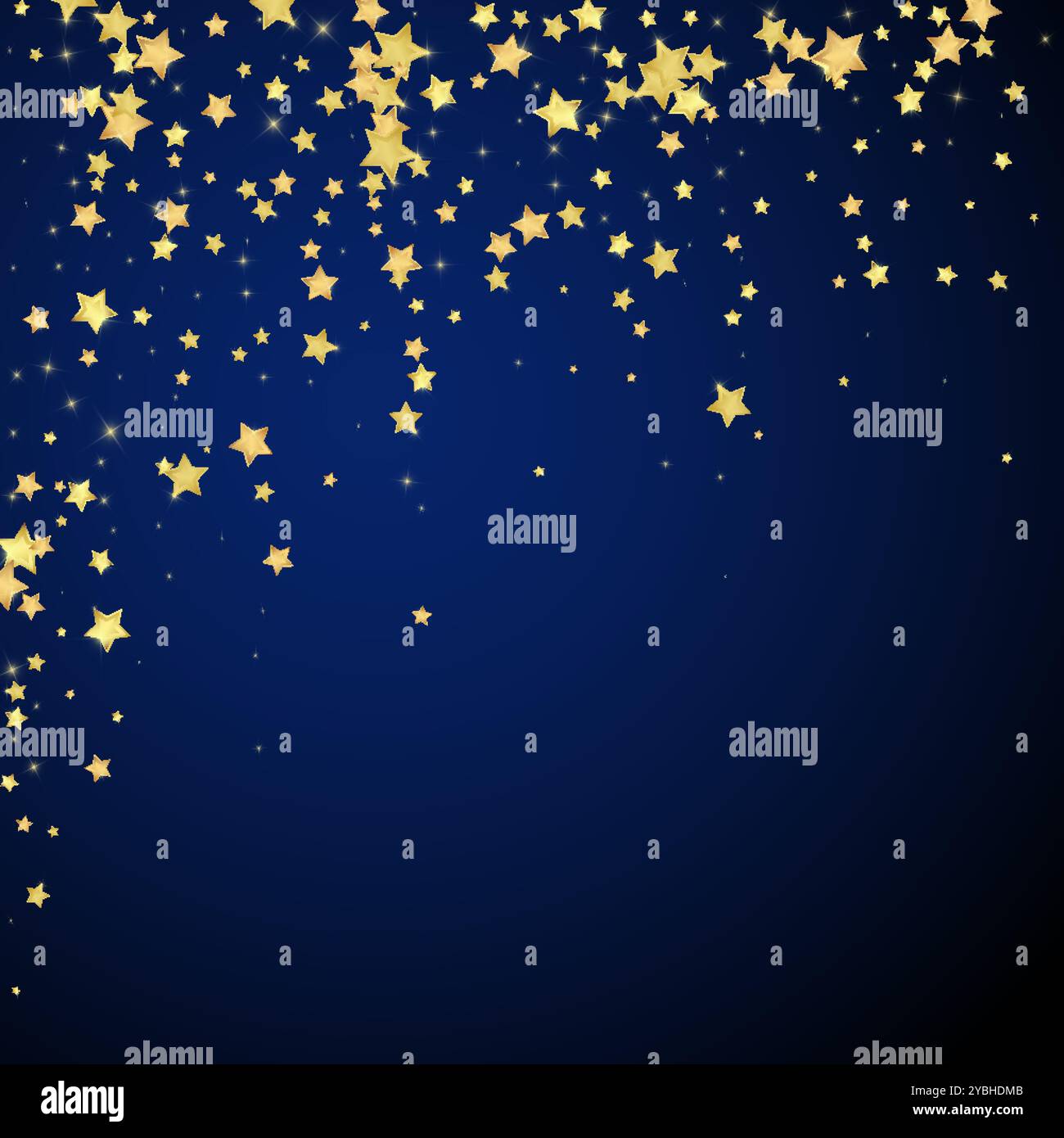 Magic stars vector overlay. Gold stars scattered around randomly ...