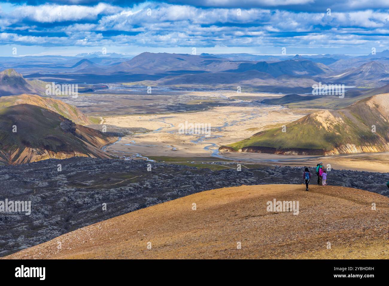 Lava fields and rhyolite mountains in Landmannalaugar Stock Photo - Alamy