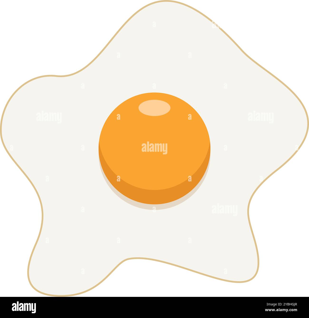 Fried egg icon in flat style. Omelet vector illustration on isolated background. Healthy food ...