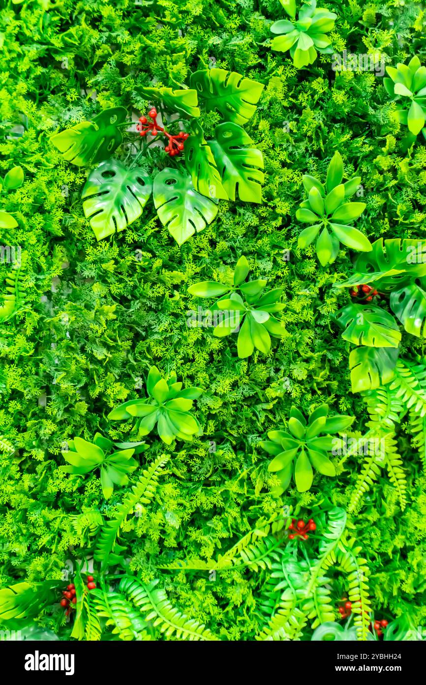Green Nature Background Arrangament. Handmade Artwork Stock Photo - Alamy