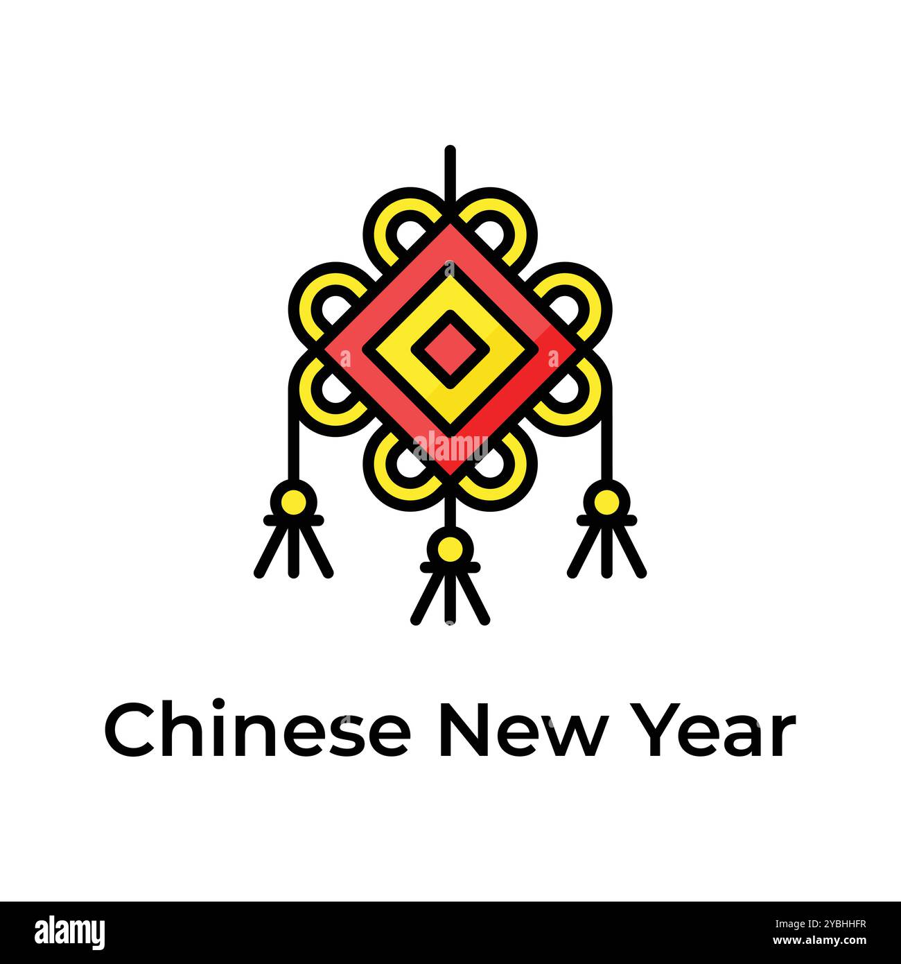 Be the owner of amazing icon of chinese knot in modern style, Chinese ...