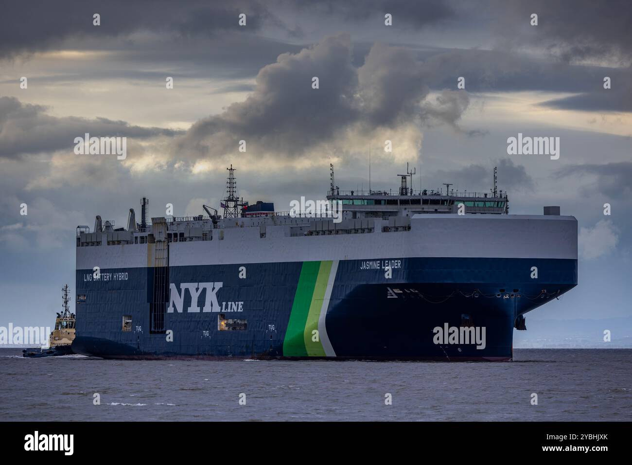 Vehiclecarrier heading for Royal Portbury docks Stock Photo - Alamy