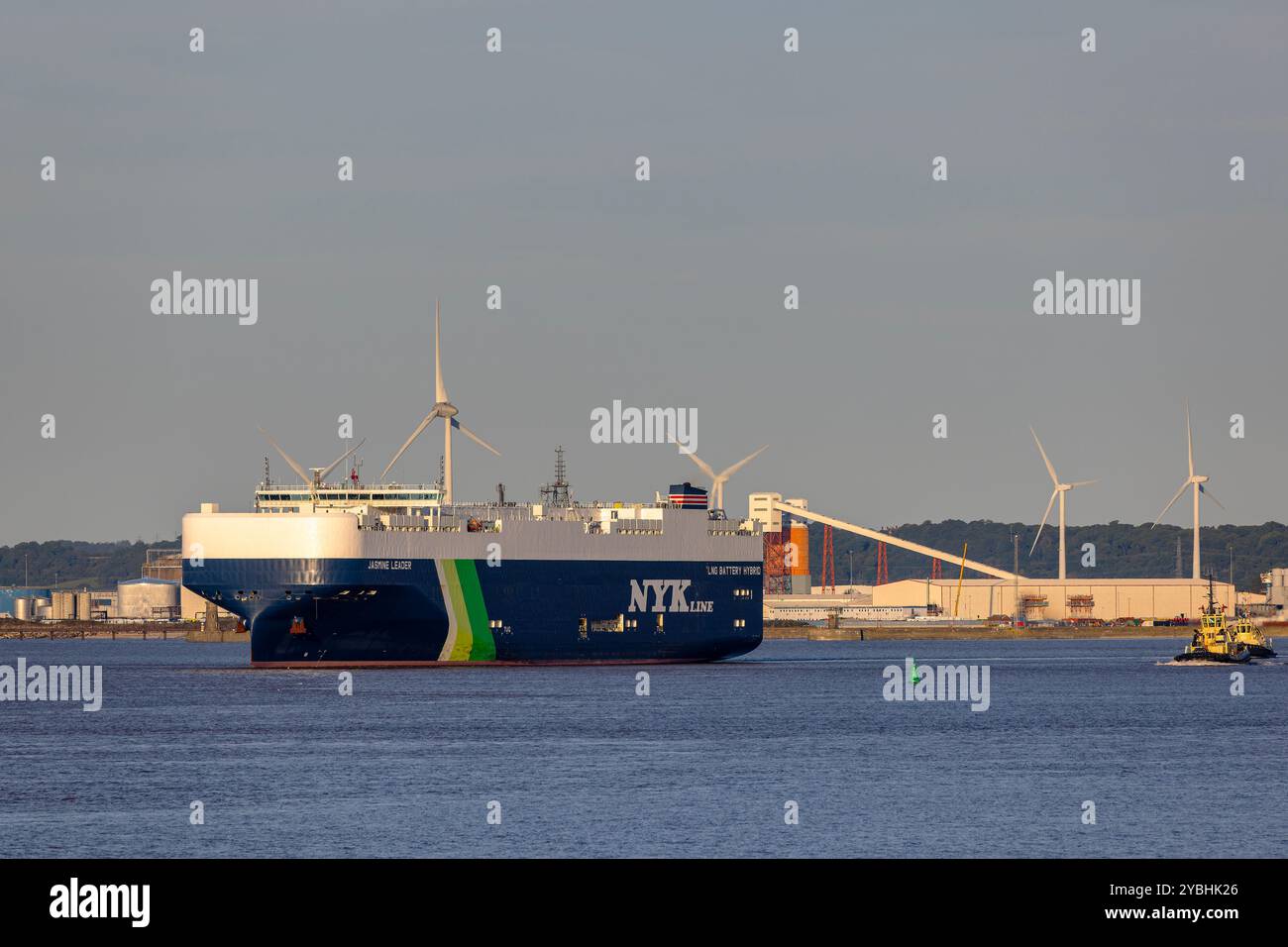 Vehicle carrier leaving Royal Portbury docks and heading out to sea ...