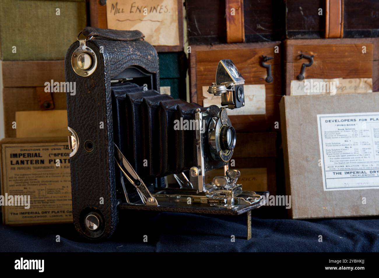 Kodak Autographic number 3 camera. A folding roll-film camera made ...