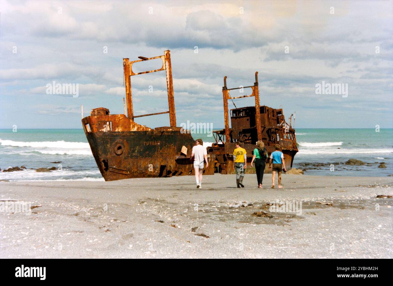 Shipwreck of the MV Tuvalu, a Fijian trader, which ran aground here on ...