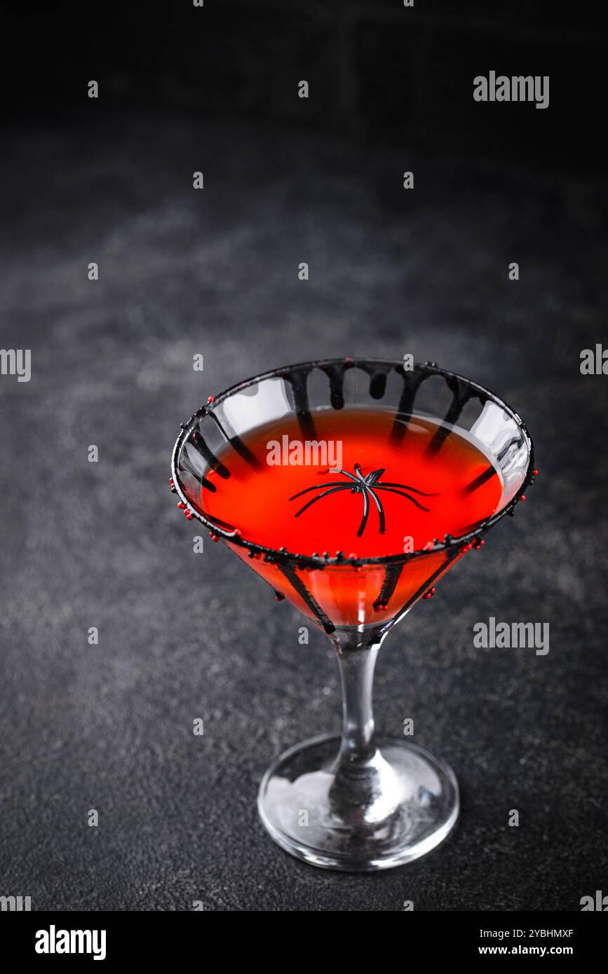 Spooky red Halloween monster cocktail Stock Photo - Alamy