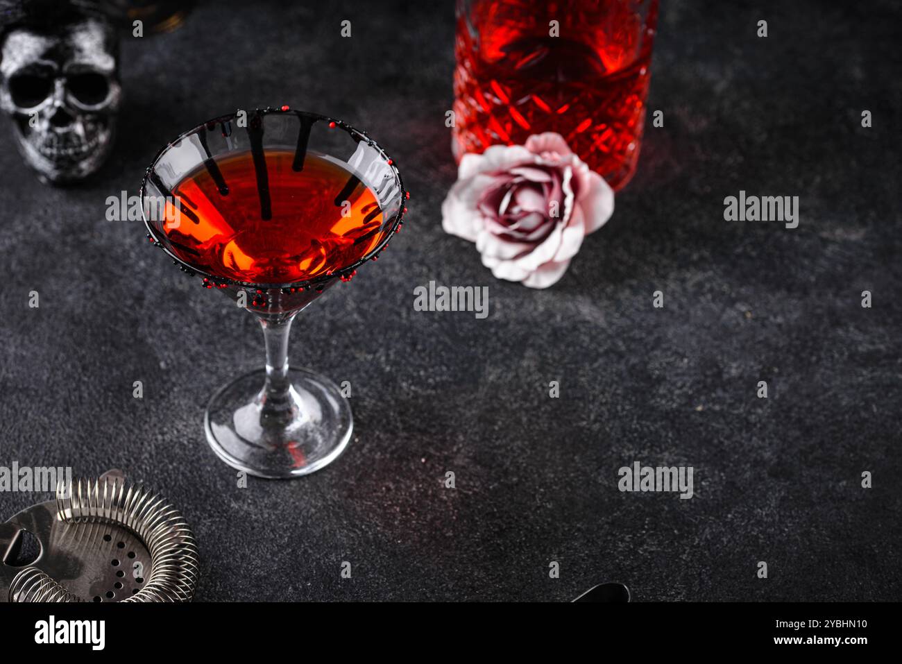 Spooky red Halloween monster cocktail Stock Photo - Alamy