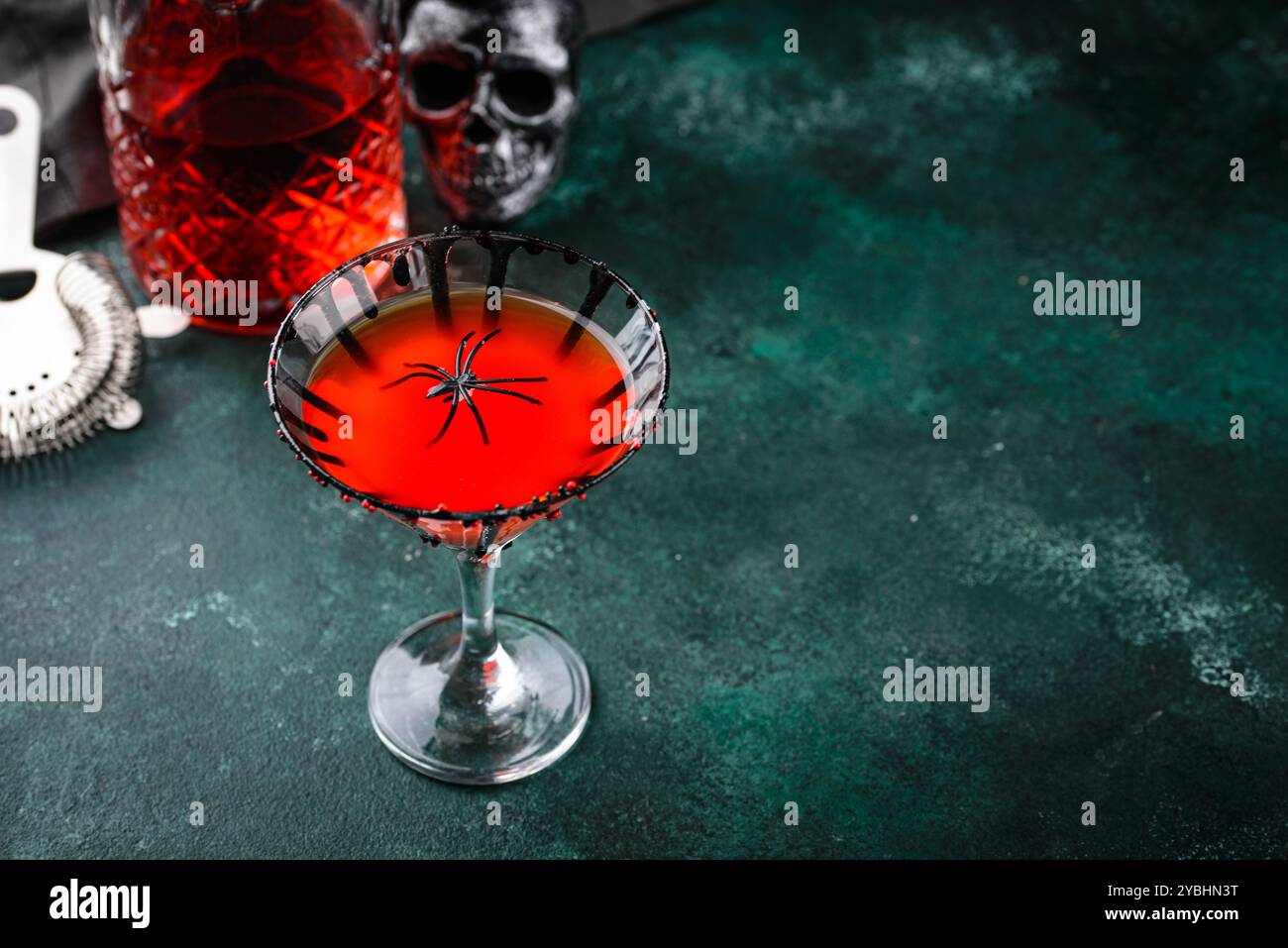 Spooky red Halloween monster cocktail Stock Photo - Alamy
