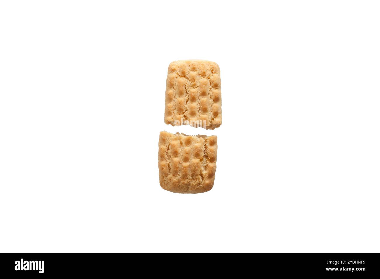 Single isolated broken biscuit in white background Stock Photo - Alamy