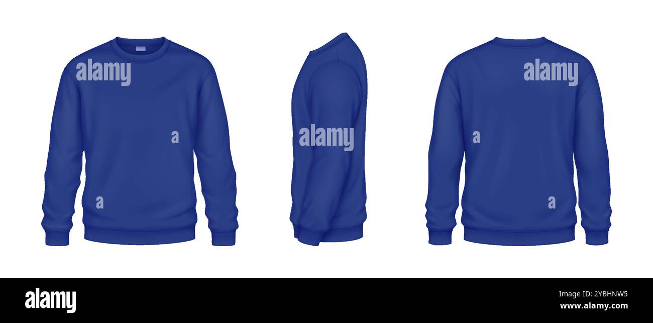 Sweatshirts front and back view template hi-res stock photography and ...