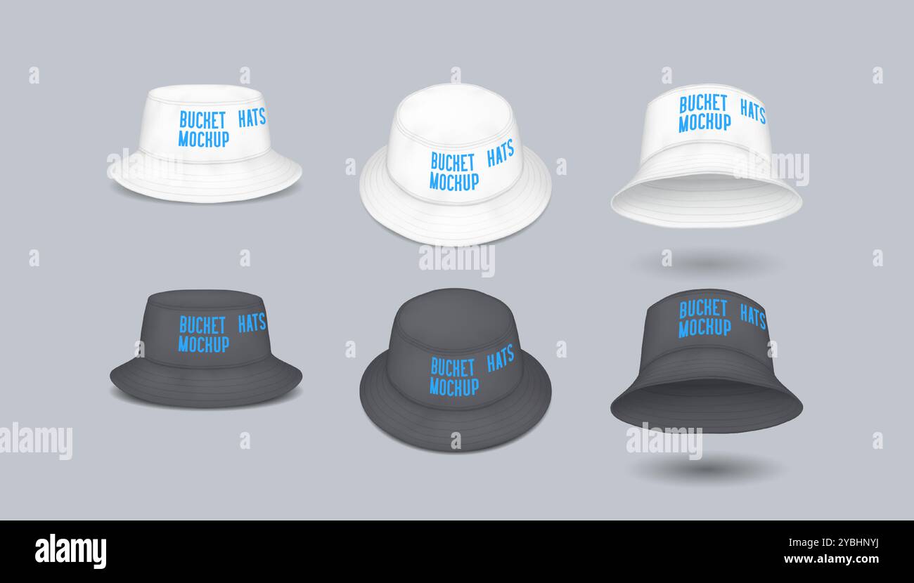 Bucket hats Stock Vector Images - Alamy