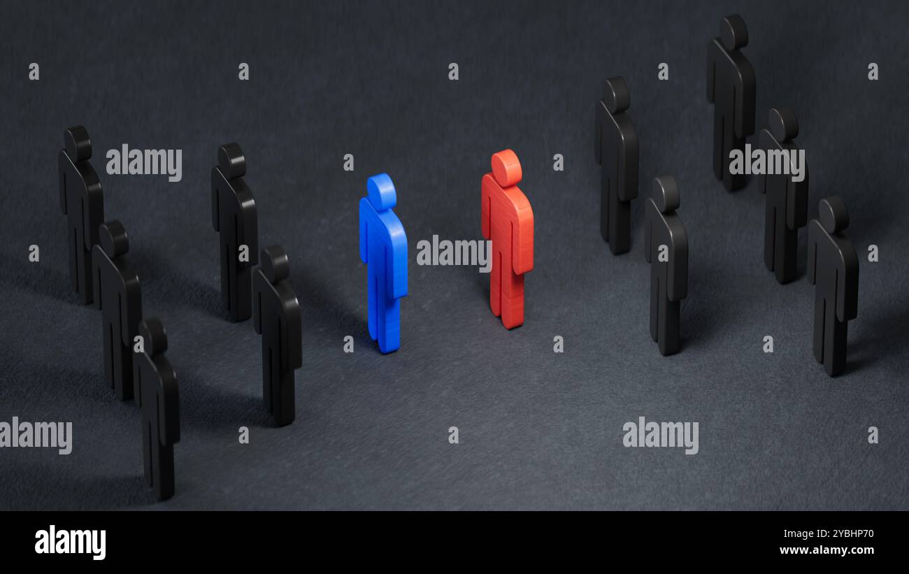 Communication in a business team online and with each other. Social ...