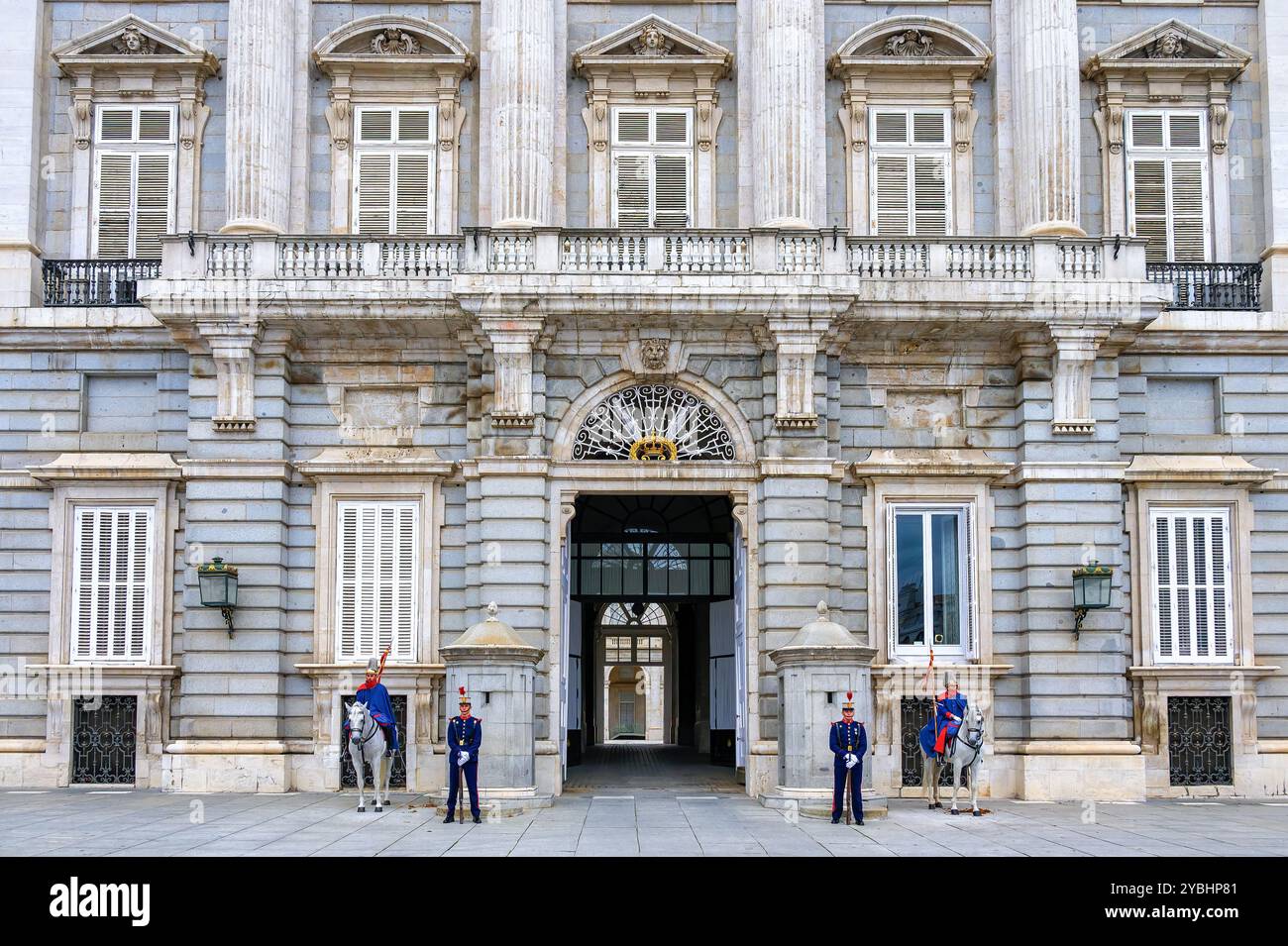 Madrid, Spain - February 8, 2023: Soldiers in uniform during the change ...