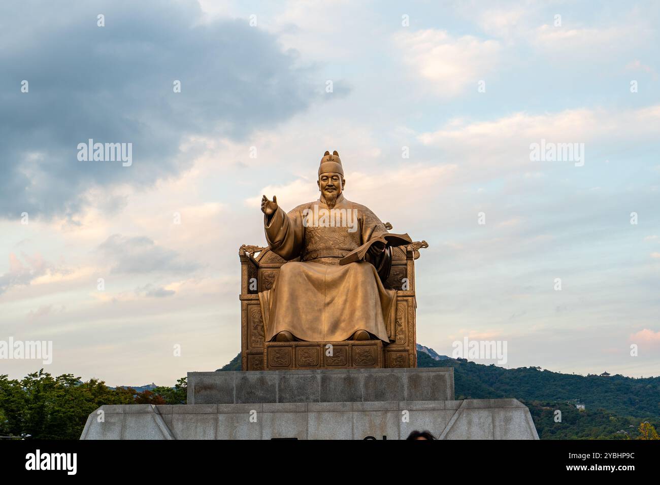 Seoul, South Korea - 9 October 2024 - View of Statue of King Sejong the ...