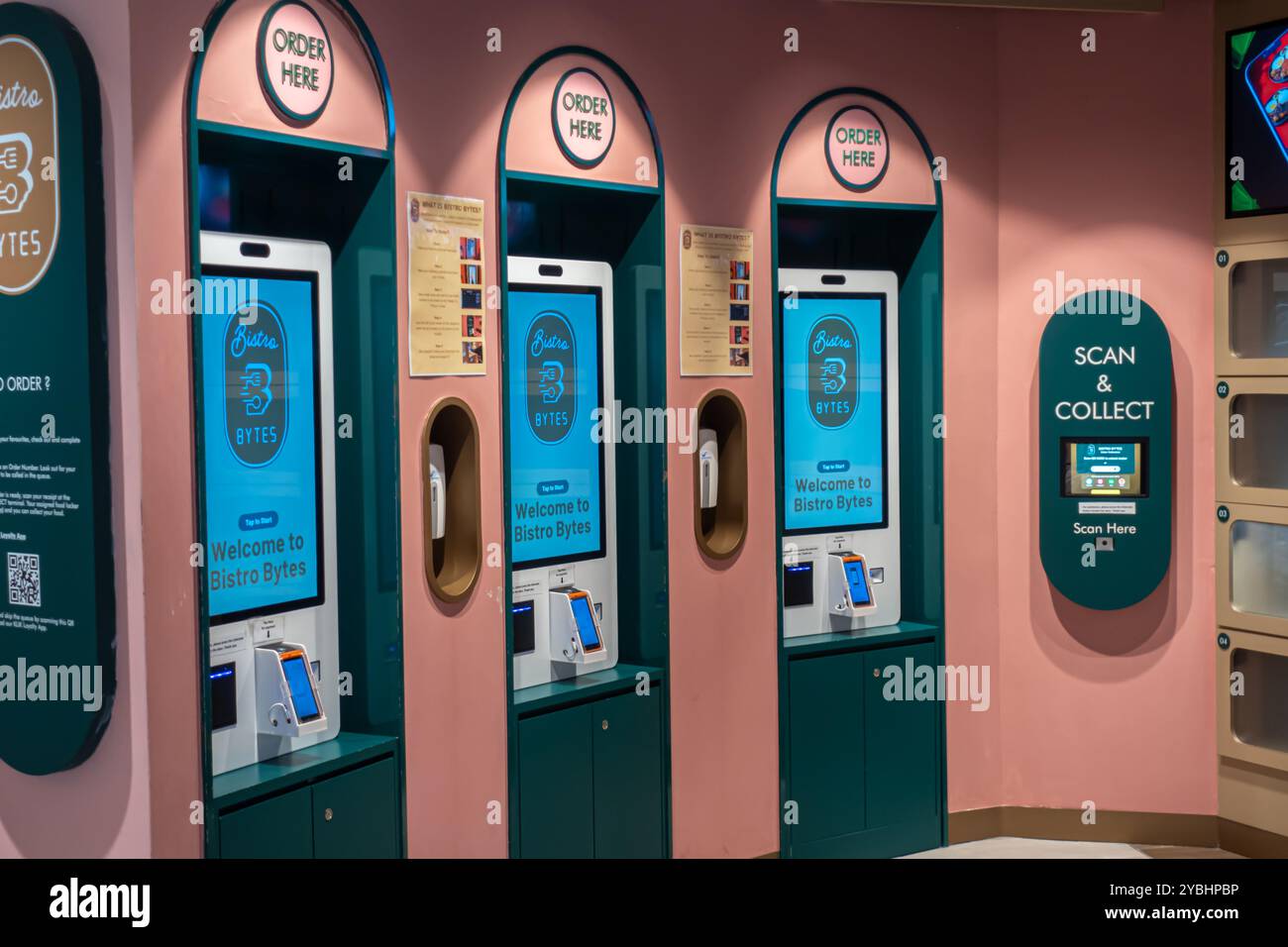 Bistro Bytes ready-to-eat food court store with boxes where a shopper ...