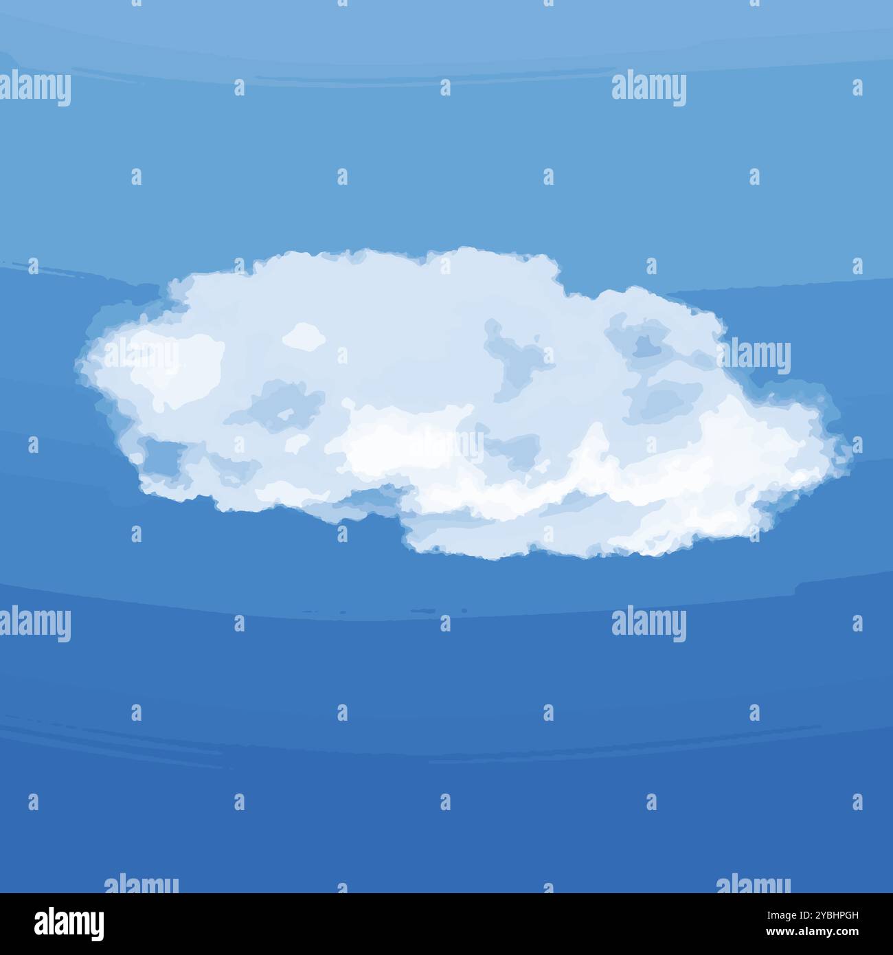 Cloud isolated over blue sky background 3D illustration, realistic ...