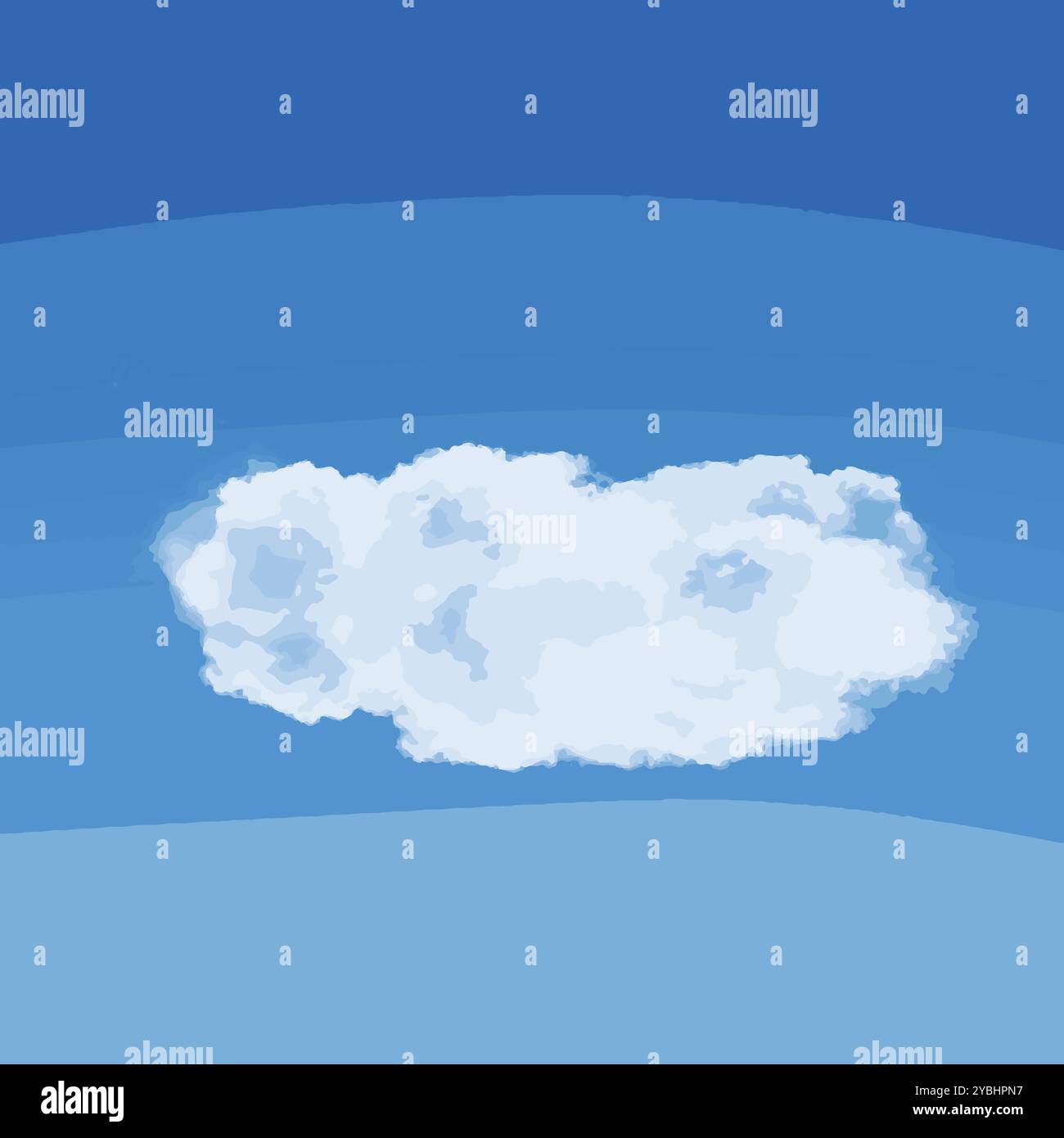 Cloud isolated over blue sky background 3D illustration, realistic ...