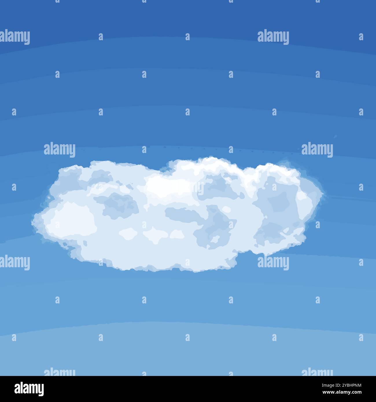 Cloud isolated over blue sky background 3D illustration, realistic ...