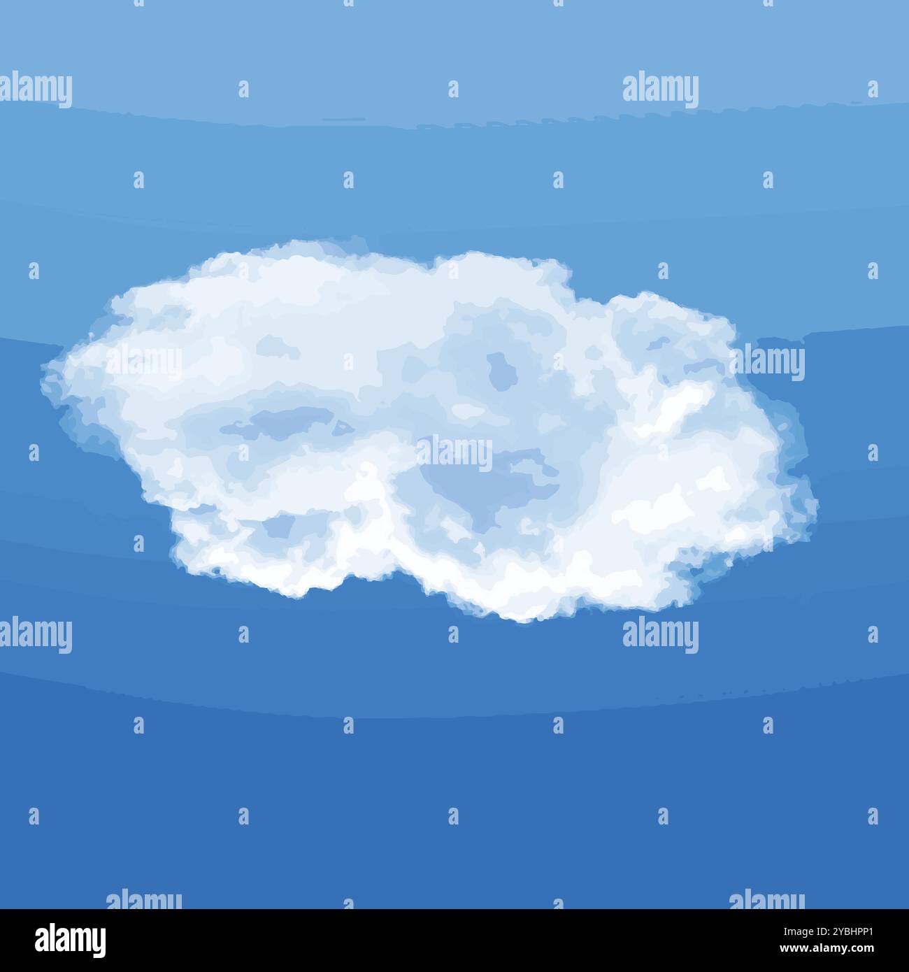Cloud isolated over blue sky background 3D illustration, realistic ...