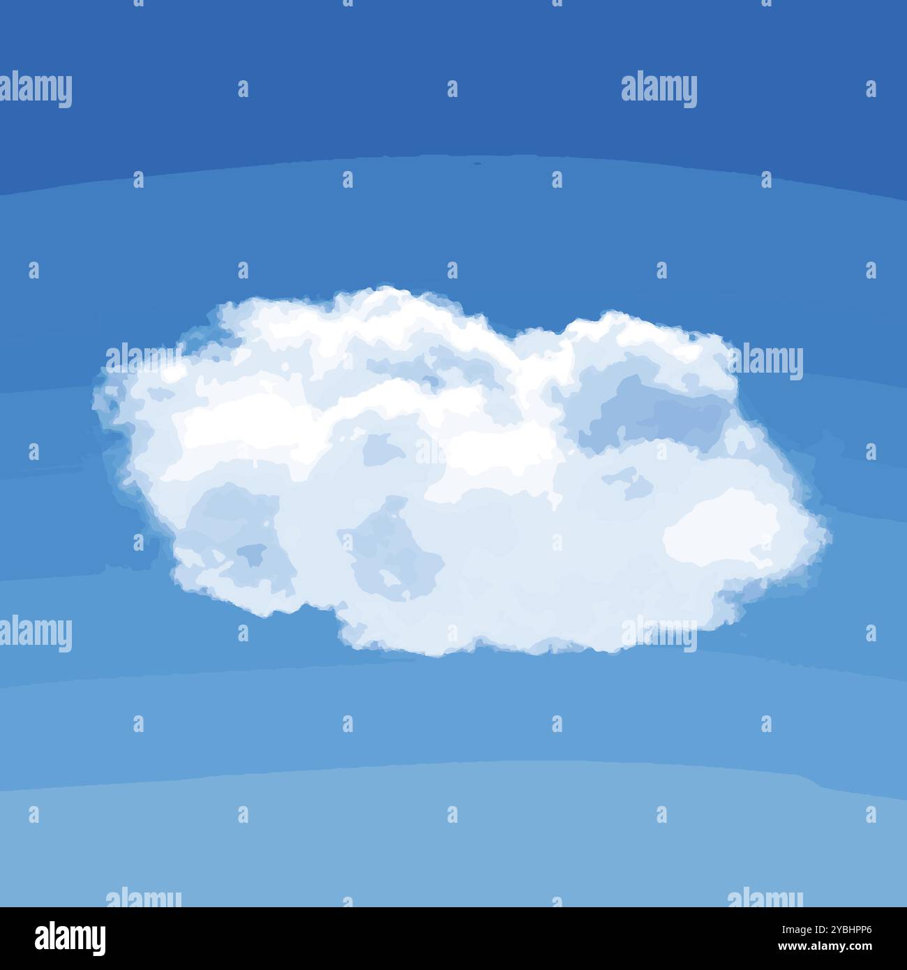 Cloud isolated over blue sky background 3D illustration, realistic ...