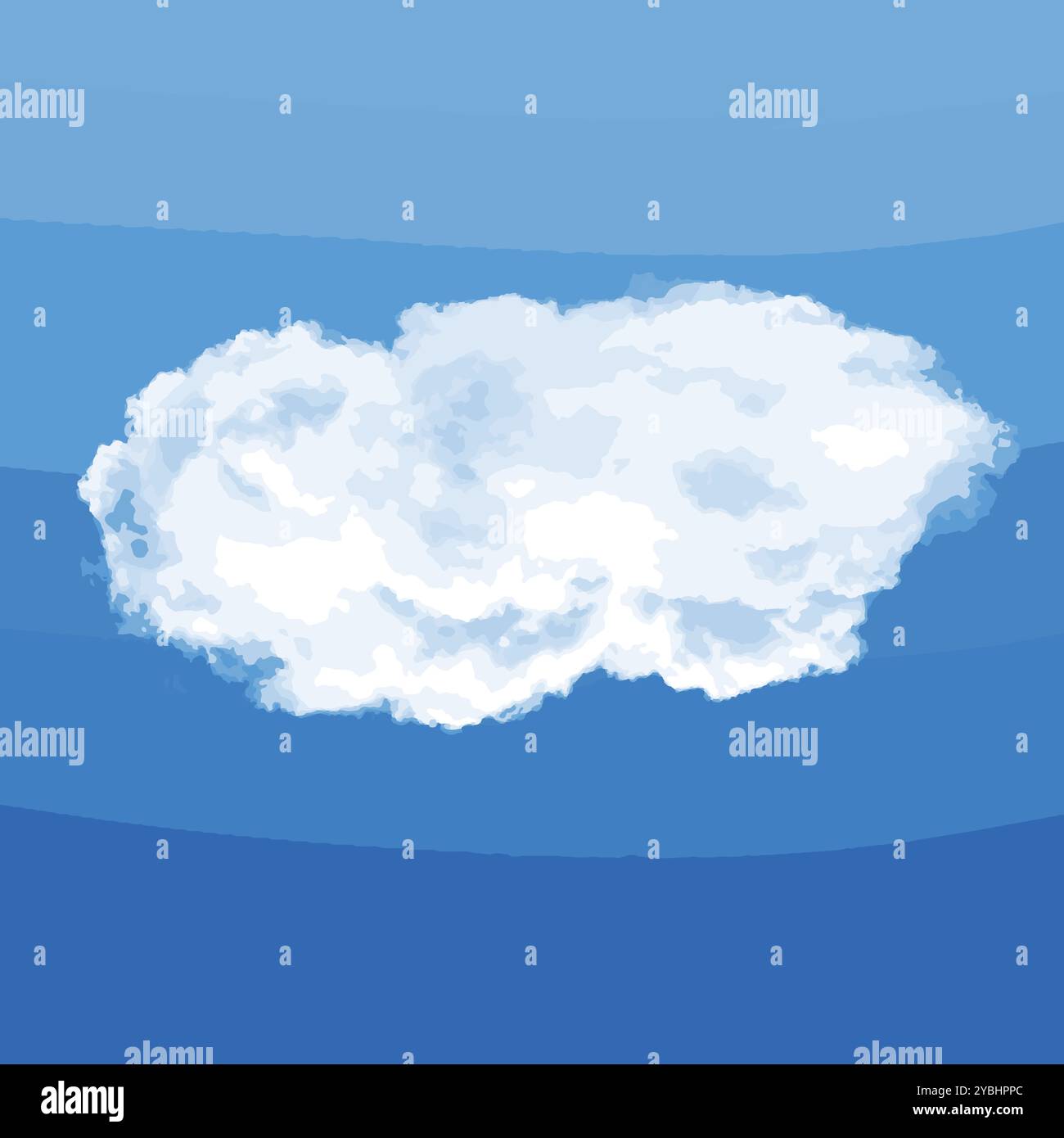Cloud isolated over blue sky background 3D illustration, realistic ...