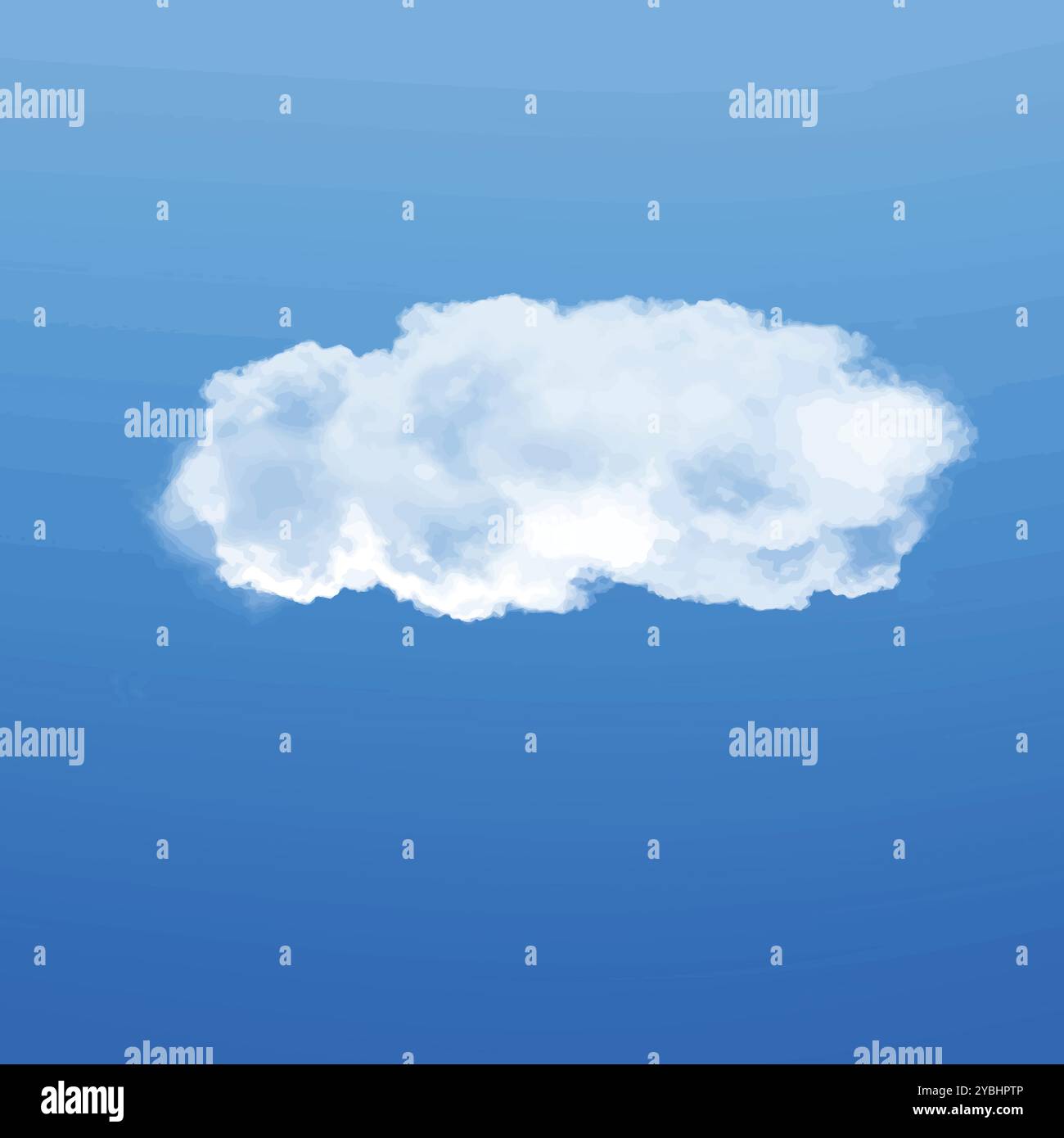 Cloud isolated over blue sky background 3D illustration, realistic cloud shape rendering Stock ...