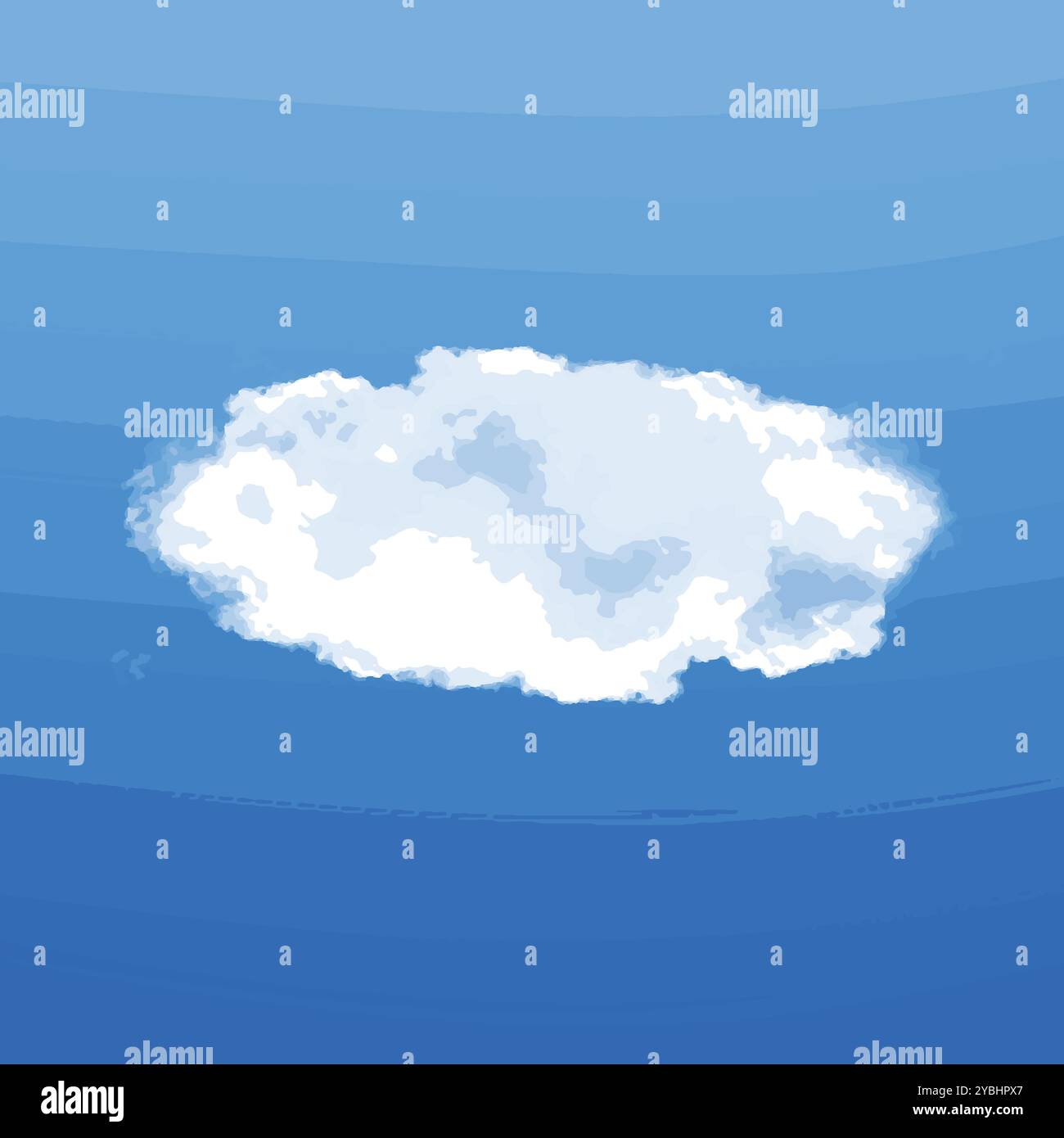 Cloud isolated over blue sky background 3D illustration, realistic ...