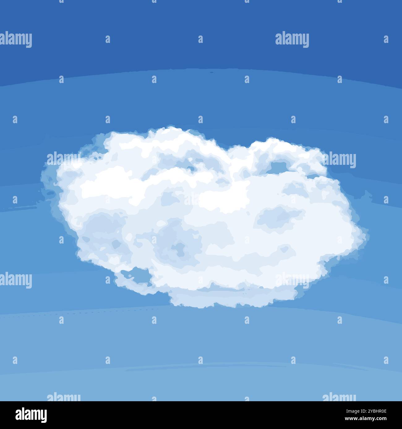 Cloud isolated over blue sky background 3D illustration, realistic ...