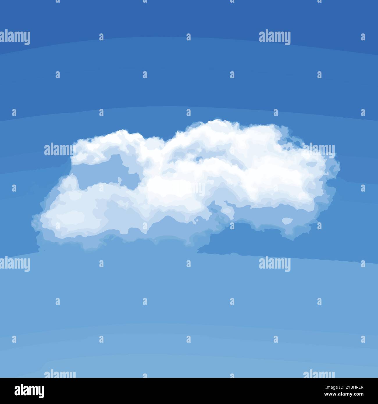 Cloud isolated over blue sky background 3D illustration, realistic ...