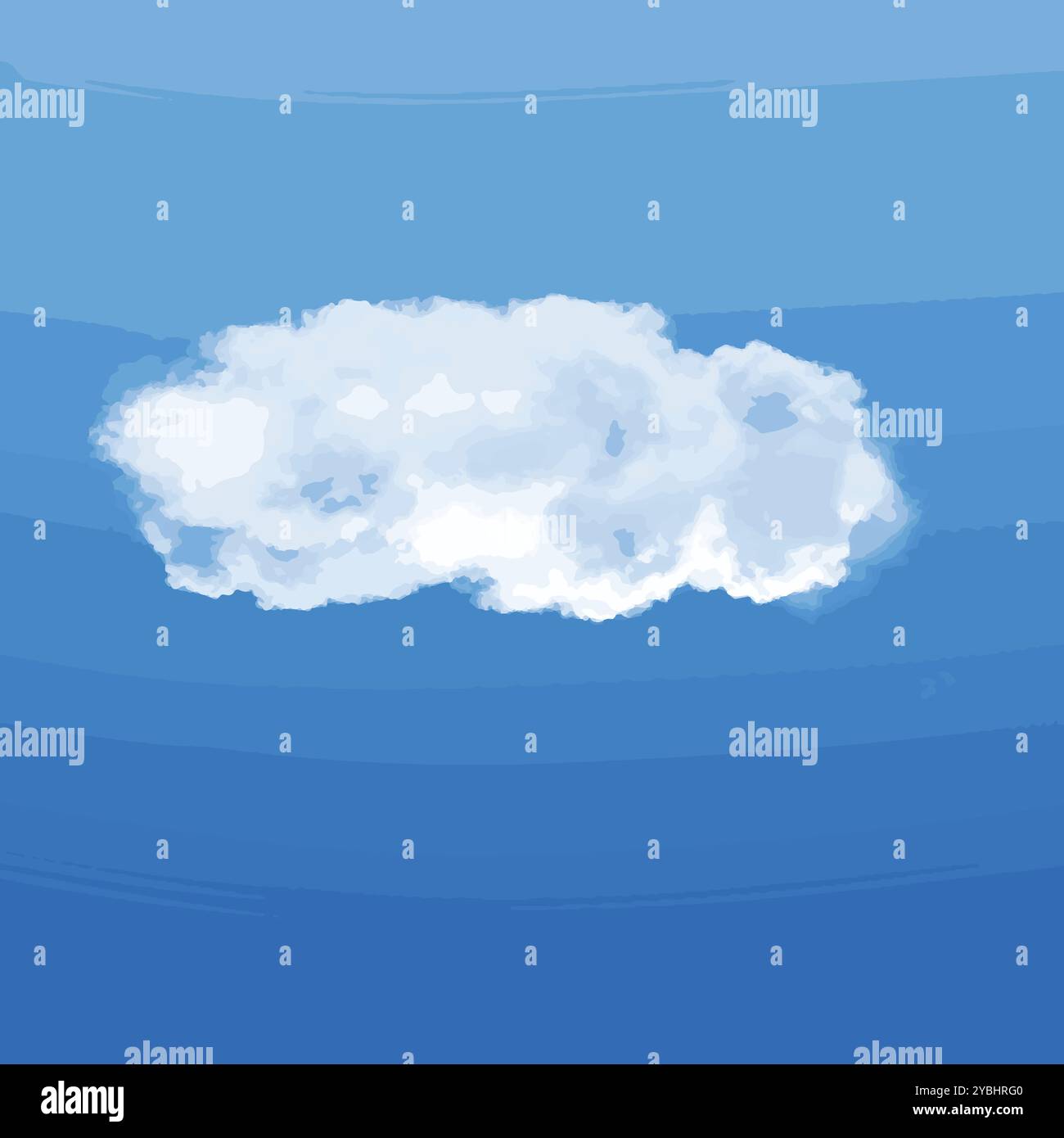 Cloud isolated over blue sky background 3D illustration, realistic ...