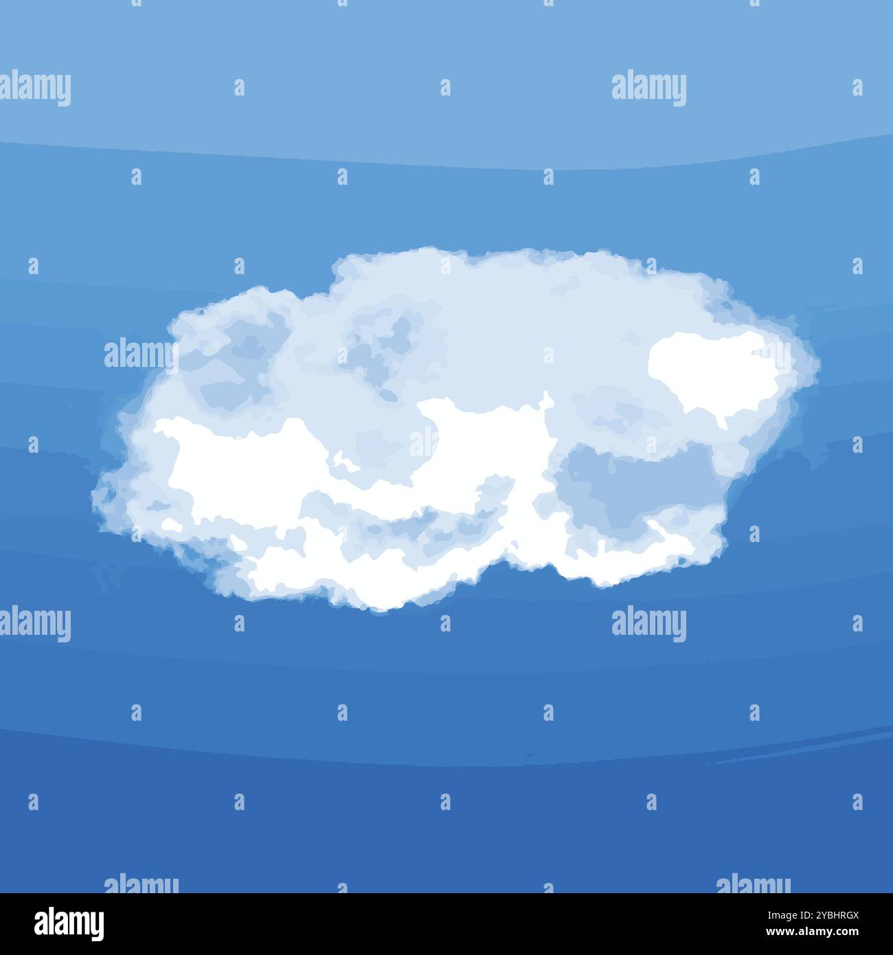 Cloud isolated over blue sky background 3D illustration, realistic ...