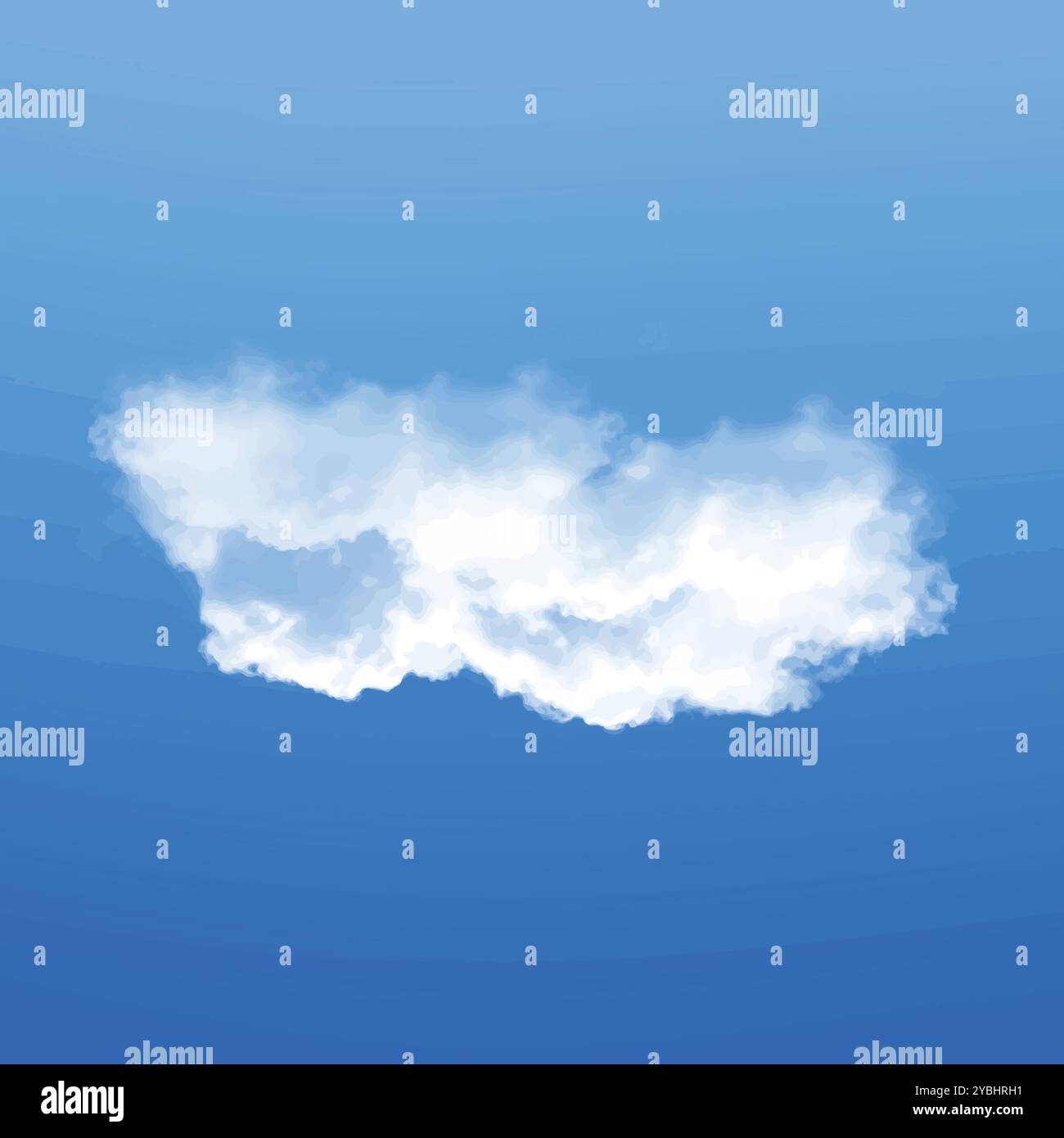 Cloud isolated over blue sky background 3D illustration, realistic ...
