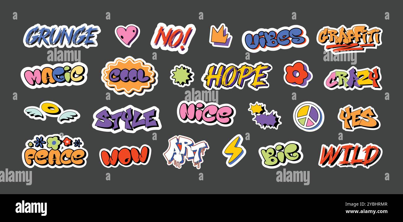 Graffiti edgy art sticker Stock Vector Images - Alamy