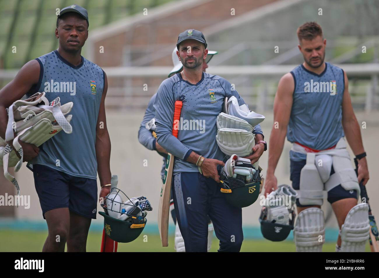 South Africa Team attends practice session at the Sher-e-Bangla ...