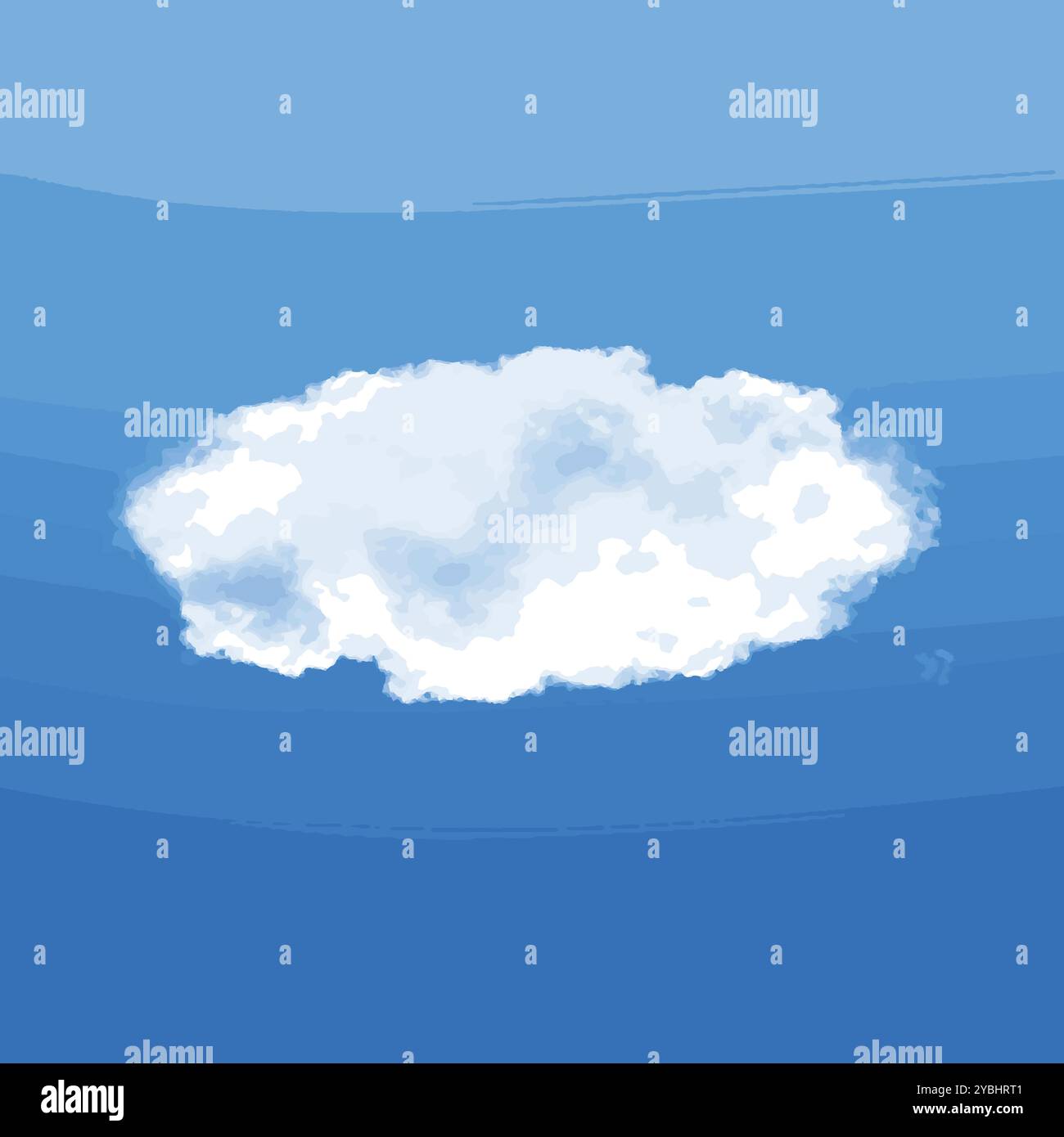 Cloud isolated over blue sky background 3D illustration, realistic ...
