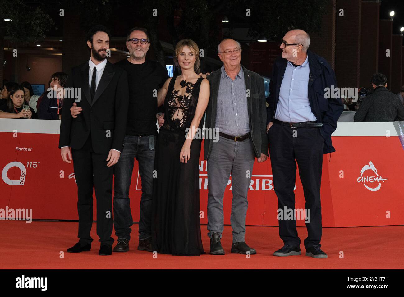 Rome, Italy. 18th Oct, 2024. The cast of the movie “Italo Calvino nella ...