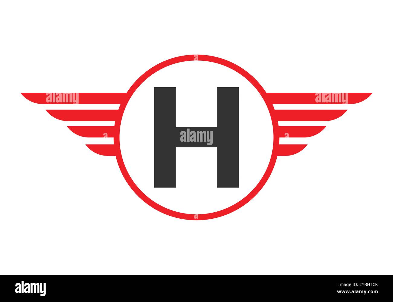 Letter H Wing Logotype. Speed Symbol Vector Stock Vector Image & Art ...
