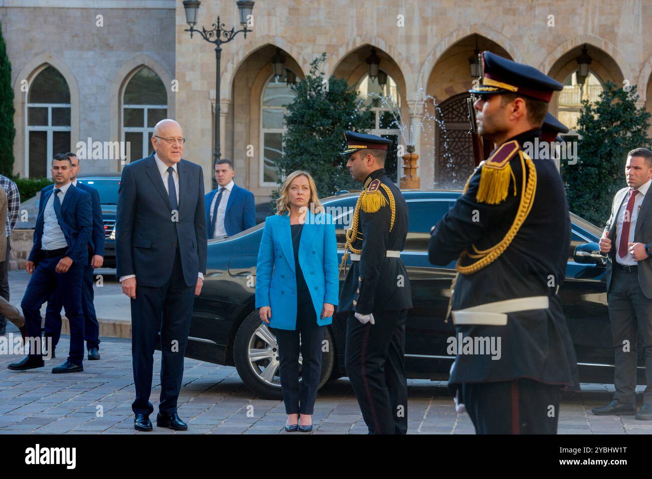Beirut, Lebanon. 19th Oct, 2024. Lebanon's caretaker prime minister ...