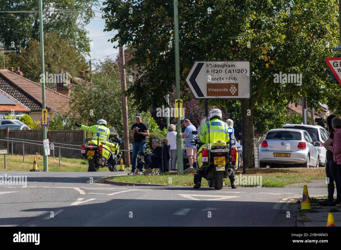At an awkward offset road junction in the 2024 Tour of Britain two ...
