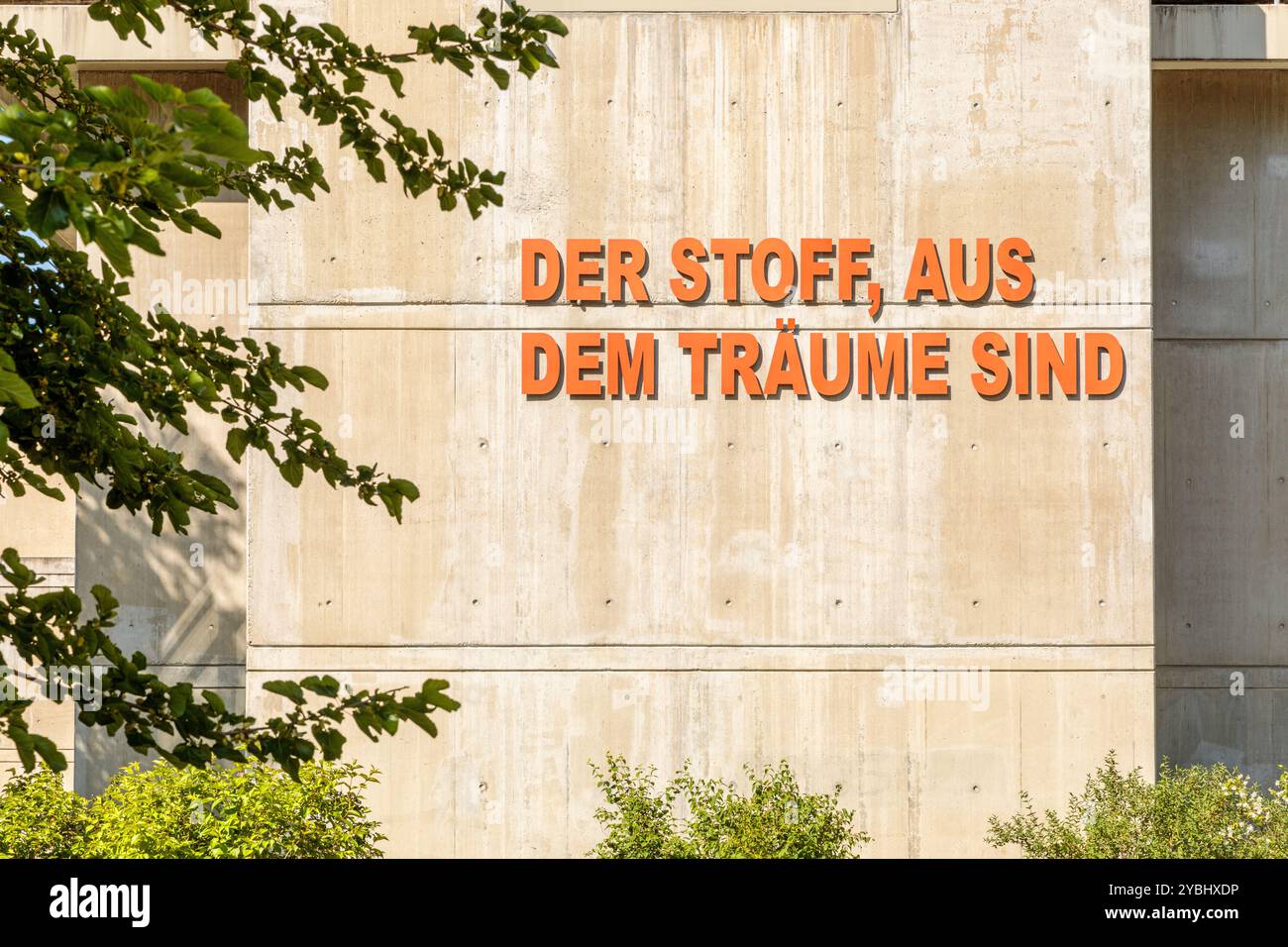 Concrete Wall with Lettering Stock Photo - Alamy