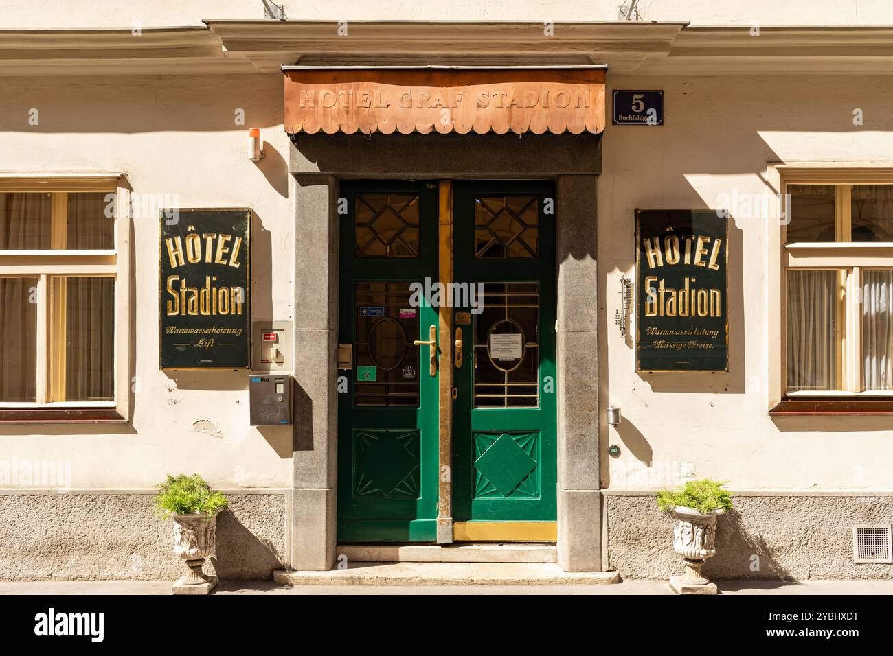 Historical Hotel Entrance Stock Photo - Alamy